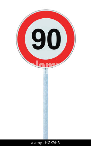 Speed limit traffic sign 90 Stock Photo: 184839789 - Alamy