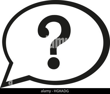question mark and speech bubble Stock Photo - Alamy