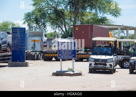 Kazungula Border Post between Botswana and Zimbabwe, Africa Stock Photo ...