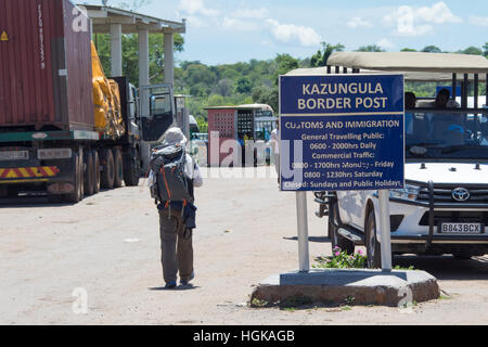 Kazungula Border Post between Botswana and Zimbabwe, Africa Stock Photo ...
