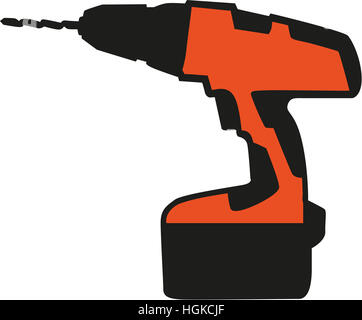 Cordless orange drill screwdriver tool 3d render Stock Photo - Alamy