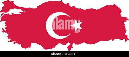 Turkey map and flag Stock Photo - Alamy