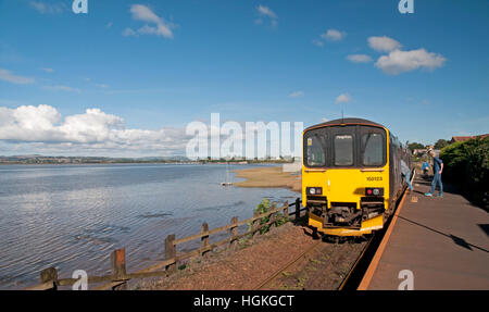 Exton railway station on the Exe estuary, Devon Stock Photo - Alamy