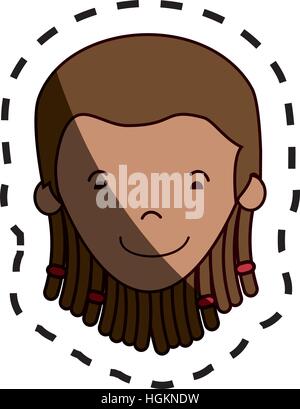 jamaican woman character icon vector illustration design Stock Vector ...