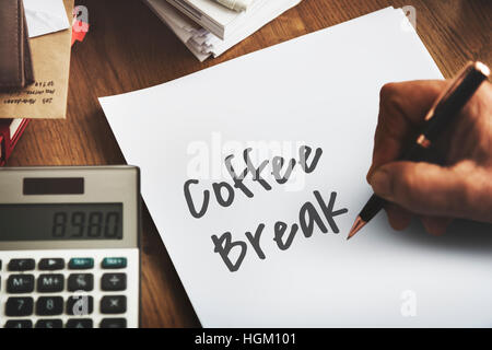 Coffee Break Leisure Resting Relaxation Cessation Concept Stock Photo ...