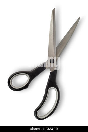 Scissors with black handles on a white background Stock Photo - Alamy