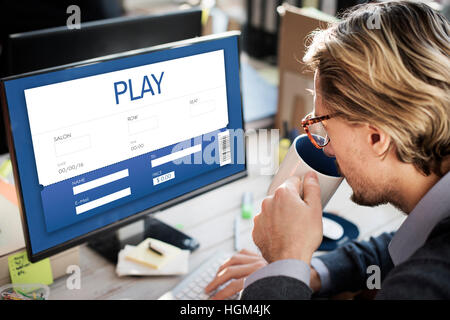 Movie Ticket Online Reservation Interface Concept Stock Photo - Alamy