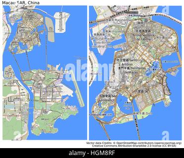 Macau Political Map. Special Administrative Region of the People's ...