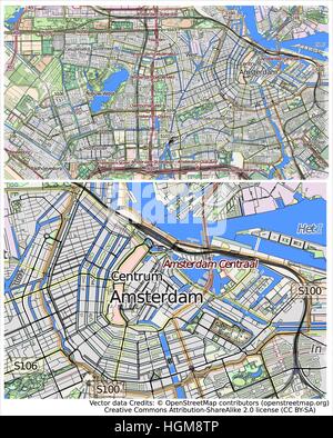 Netherlands political map with capital Amsterdam. Holland with national ...