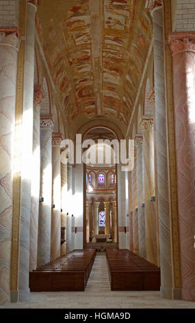 Interior of the Abbey of St Savin, France Stock Photo - Alamy