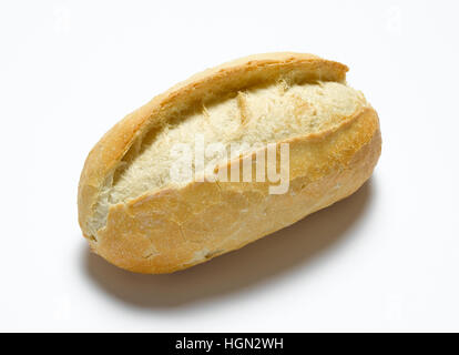 Soft white bap bread roll used for a sandwich isolated on white Stock ...