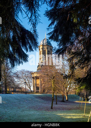 The entrance to the United Reformed Church, Saltaire. Showing ...