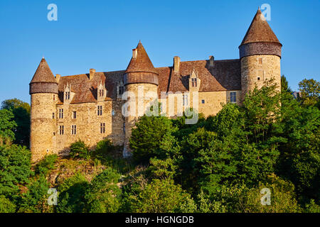 France, Cher (18), Berry, château d'Ainay-le-Vieil castle, aerial view ...