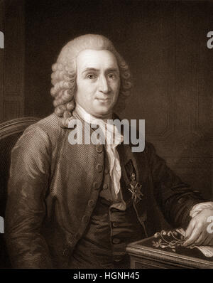 Carl von Linne (1707-1778) known as Linnaeus, Swedish physician ...