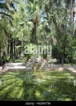 Elche Elx Alicante el Palmeral Park with many palm trees in Valencian ...