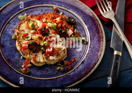 Gourmet Fine Dining Cauliflower Steak, Vegetarian, Vegan Stock Photo ...