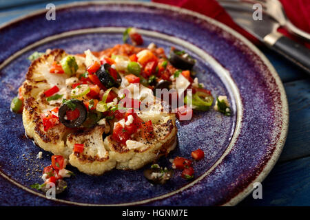 Gourmet Fine Dining Cauliflower Steak, Vegetarian, Vegan Stock Photo ...