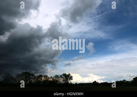 Thunder storm over farm fields Ohio Stock Photo - Alamy