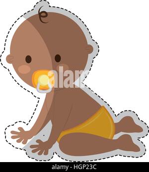 Cute dark skin baby boy crawling. African American active baby of 3-12 ...
