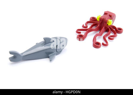 Lego Octopus and shark Stock Photo - Alamy