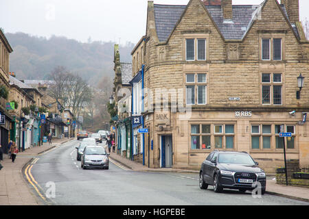 High street in the village of Ramsbottom in Lancashire,England, United ...