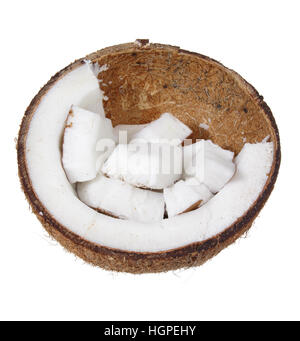 fresh coconut pieces Stock Photo - Alamy
