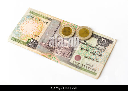20 Egyptian pounds, old banknote denominations of twenty EGP. Symbol of ...