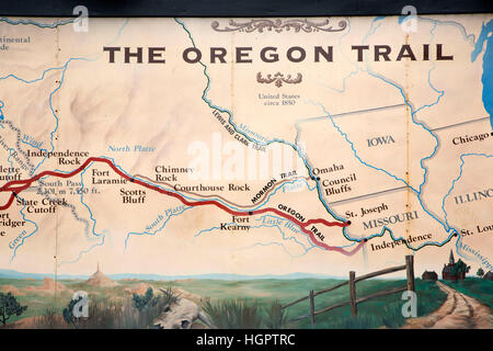 Map of The Oregon Trail, End of the Trail Interpretive Center in Oregon ...