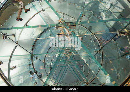 Glass staircase / stairs inside the SoHo Apple Store - Manhattan, New ...