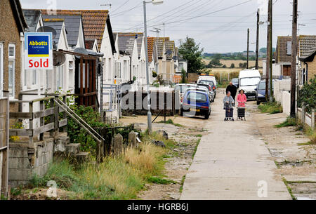 Jaywick Essex Uk. Brooklands estate Senior oap male poverty in coastal ...