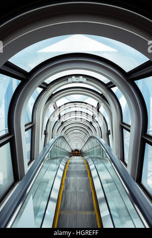 Japan, Osaka. Interior of the Umeda Sky Building floating Garden ...
