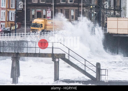 Aberystwyth, Wales, UK. 13th January, 2015. Snow settles on farmland in ...