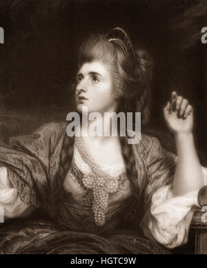 Sarah Siddons, 1755 - 1831, Welsh actress, Portrait von Sarah Siddons ...