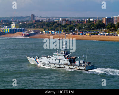 HMC Searcher Border Force patrol boat off the Isle of Scilly Stock ...