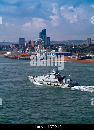 HMC Searcher Border Force patrol boat off the Isle of Scilly Stock ...