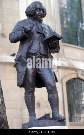The Statue of Dr Johnson (Samuel Johnson) (1709-1784) , outside the ...