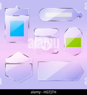 Various glass labels Stock Photo - Alamy