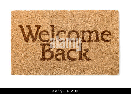 Welcome Back House Mat Isolated On A White Background Stock Photo - Alamy