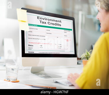 Environment Tax Credits Document Form Concept Stock Photo - Alamy