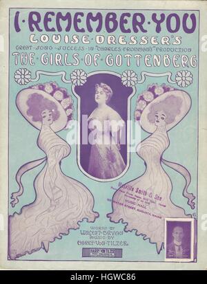 Girls, Girls, Girls, 1908 Broadway sheet music Stock Photo - Alamy