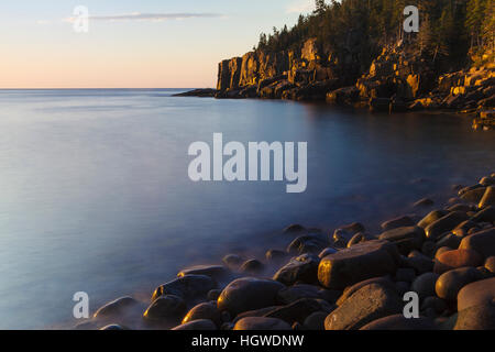 Dawn in Monument Cove in Maine's Acadia National Park Stock Photo - Alamy