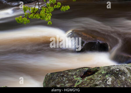 The Lamprey River at Packers Falls in Durham, New Hampshire. Six feet ...