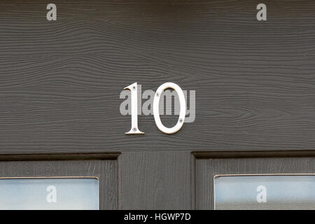 House Number 10 sign on wall Stock Photo - Alamy