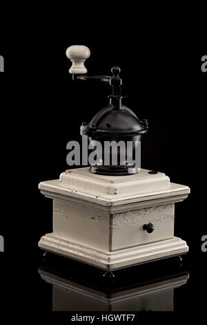 Old-fashioned manual coffee making tools Stock Photo - Alamy