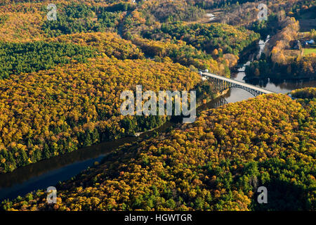The French King Bridge spans the Connecticut River in Erving ...