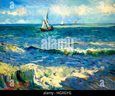 Vincent van Gogh, Seascape near Les Saintes-Maries-de-la-Mer 1888 Oil ...