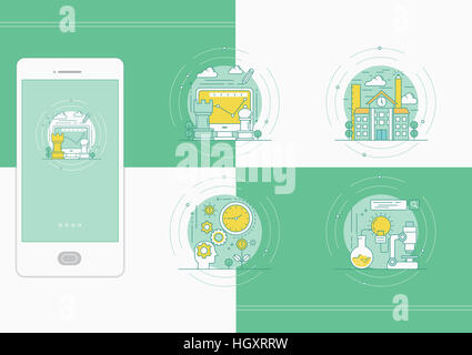 Mobile webpages related to business Stock Photo - Alamy