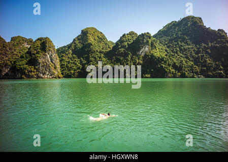 The wonderful Halong Bay, Unesco world heritage in Vietnam Stock Photo ...