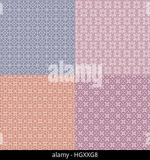 Four separate consecutive geometric patterns Stock Photo - Alamy