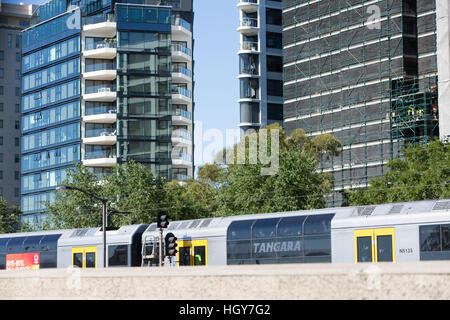 Sydney tangara train at Milsons Point railway station,Sydney,Australia ...